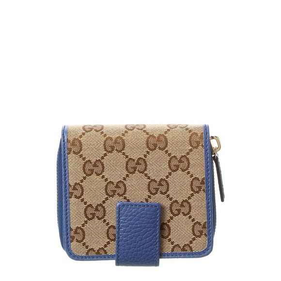 Gucci | Bags | Gucci Gg Canvas Leather Coin Purse | Poshmark